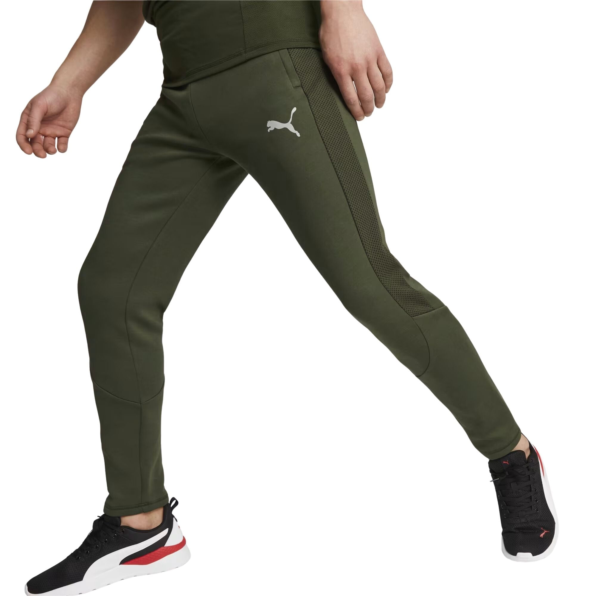 Calça De Moletom Puma Evostripe Masculina - Verde Musgo - Bayard Esportes