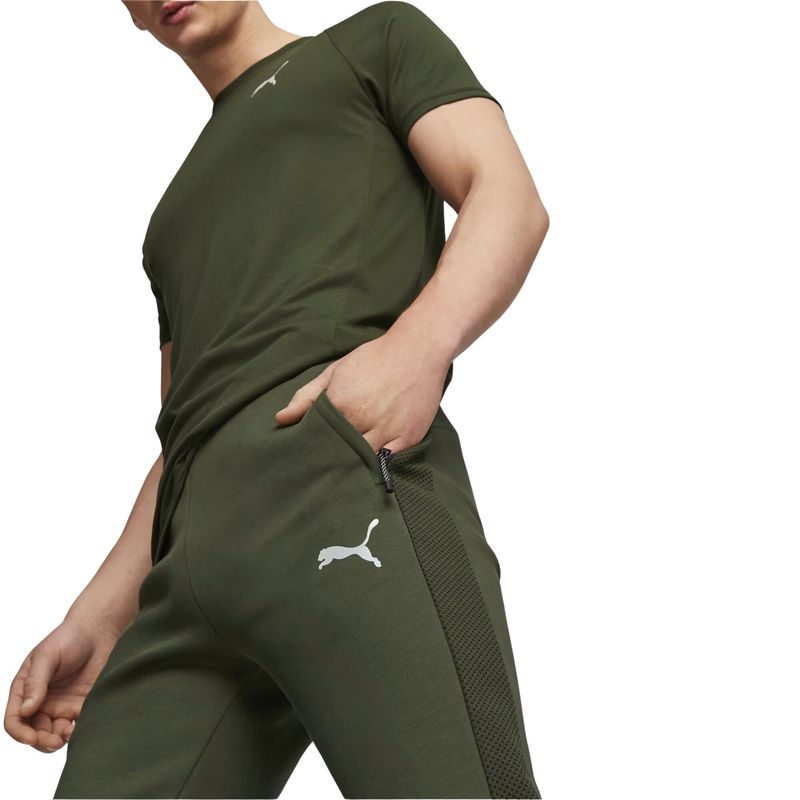 Calça De Moletom Puma Evostripe Masculina - Verde Musgo - Bayard Esportes